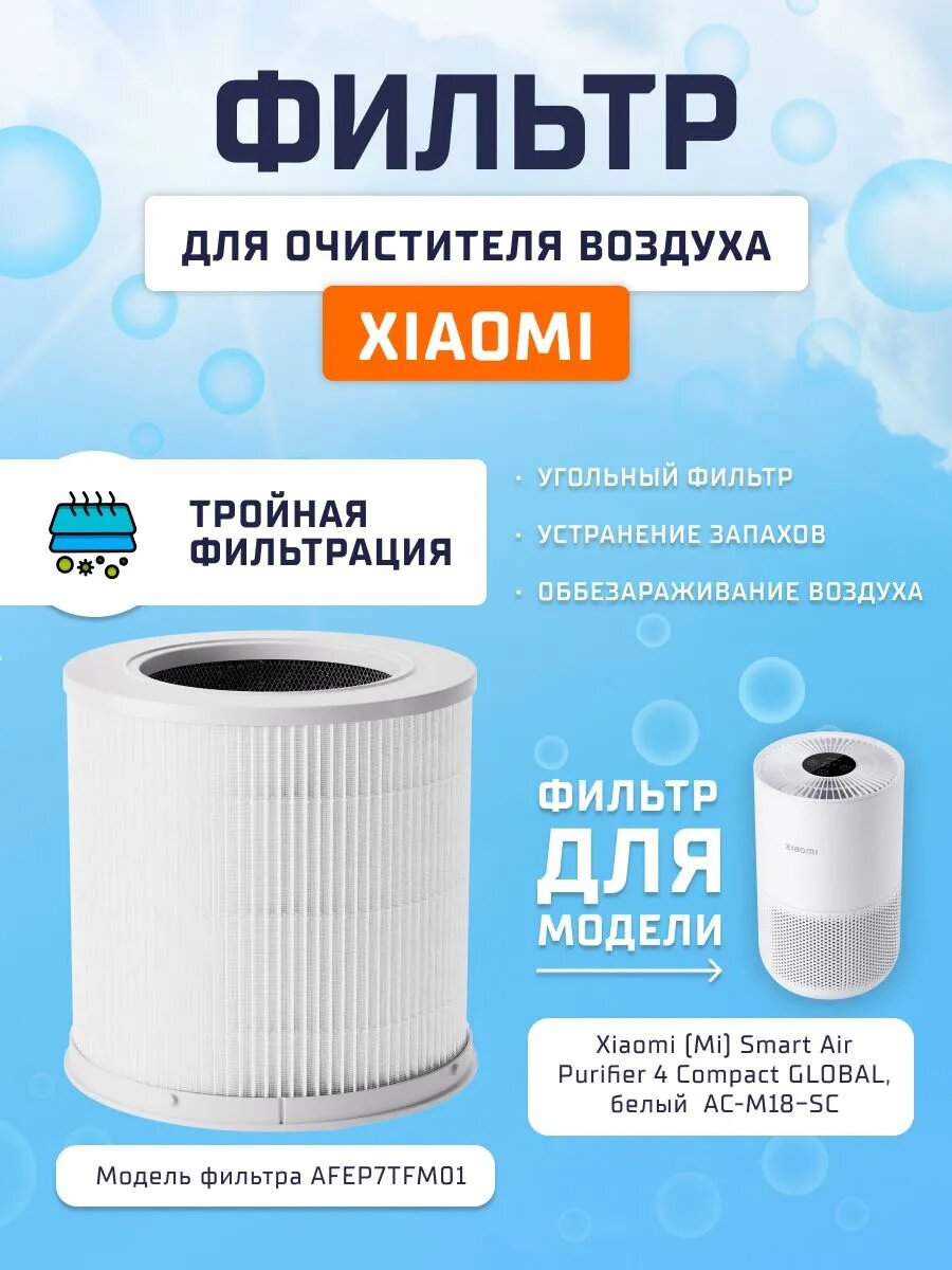 Фильтр для очистителя воздуха Smart Air Purifier 4 Compact (AFEP7TFM01) GLOBAL черный