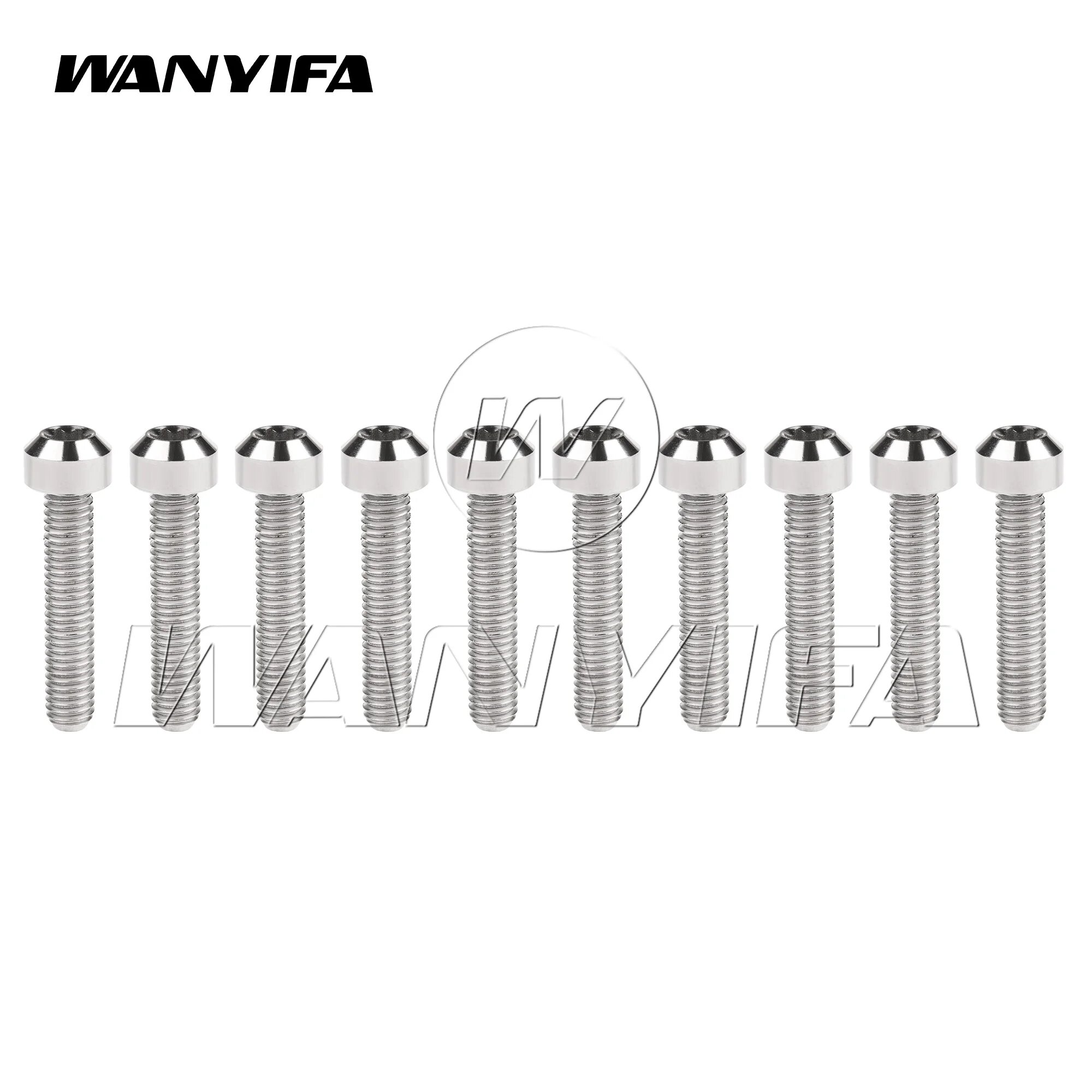 Титановые болты Wanyifa M5x35mm, 10 шт, Torx, Titanium