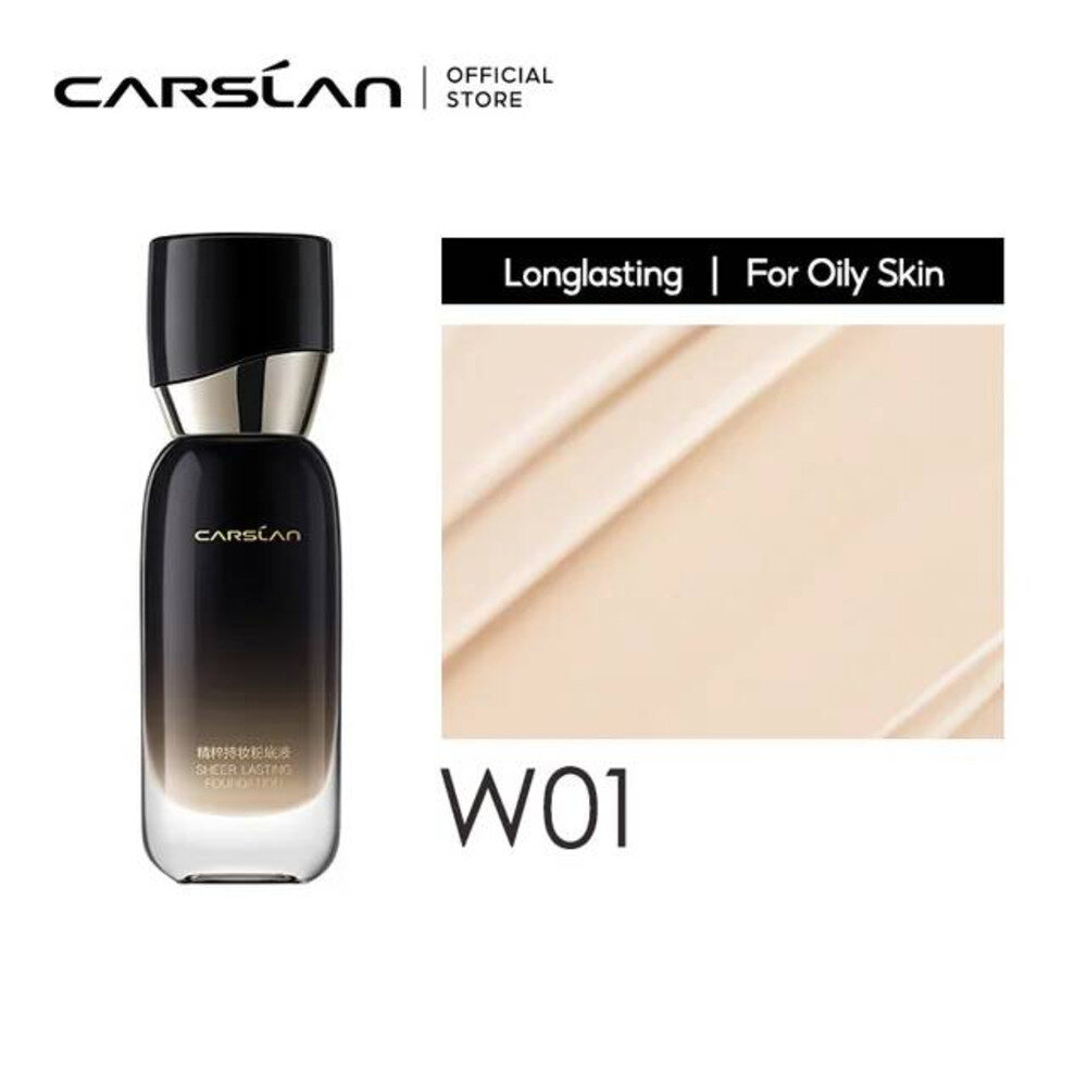 CARSLAN Professional Essence Face Liquid Foundation Cream Coverage Concealer Longlasting Moisture Base Makeup Cosmetics