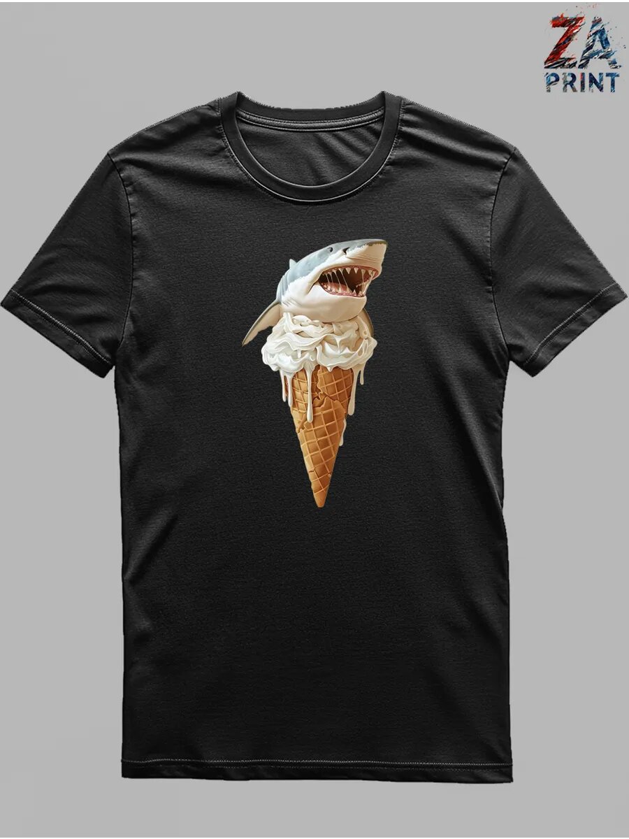 Футболка пломбир акула