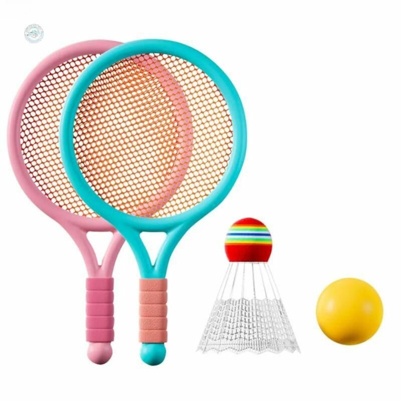 Детские ракетки для бадминтона с мячом легкие, удобные и яркие для активных игр и тренировок
