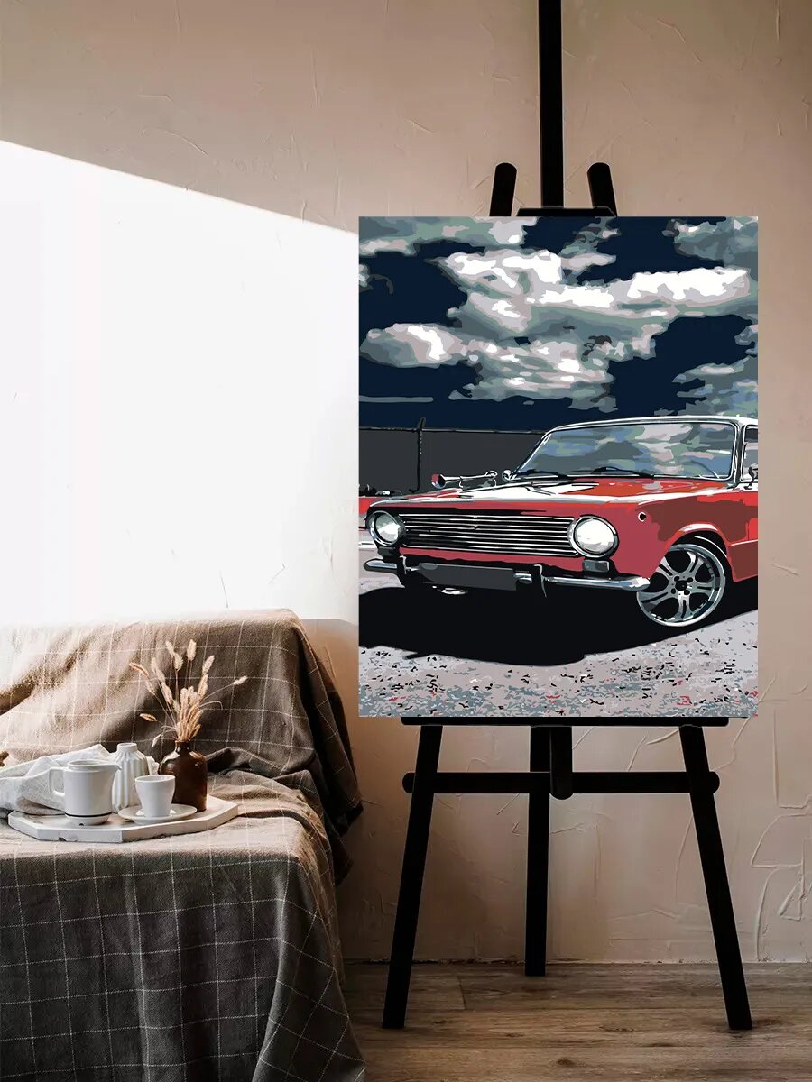 Картина по номерам Жигули Ваз 2101 Машина Автомобиль