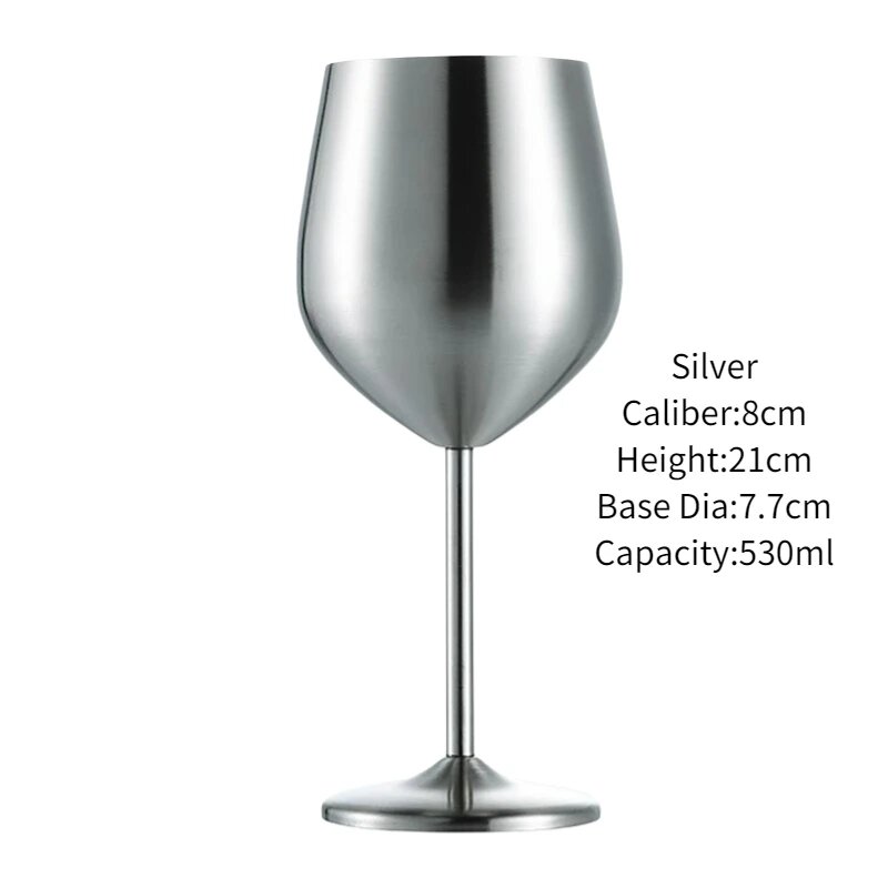 Стакан из нержавеющей стали USEEKRIL 500 мл, 520-530ml, Серебряный