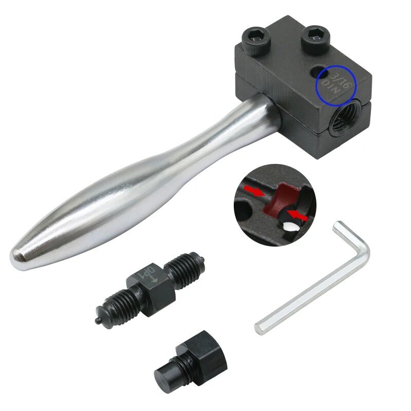 Инструмент для развальцовки тормозной линии Автомобильный инструмент для развальцовка инструменты Тормозная 4,75 мм 3/16 "SAE для тормозного шланга никелевая трубка и медная трубка, DIN