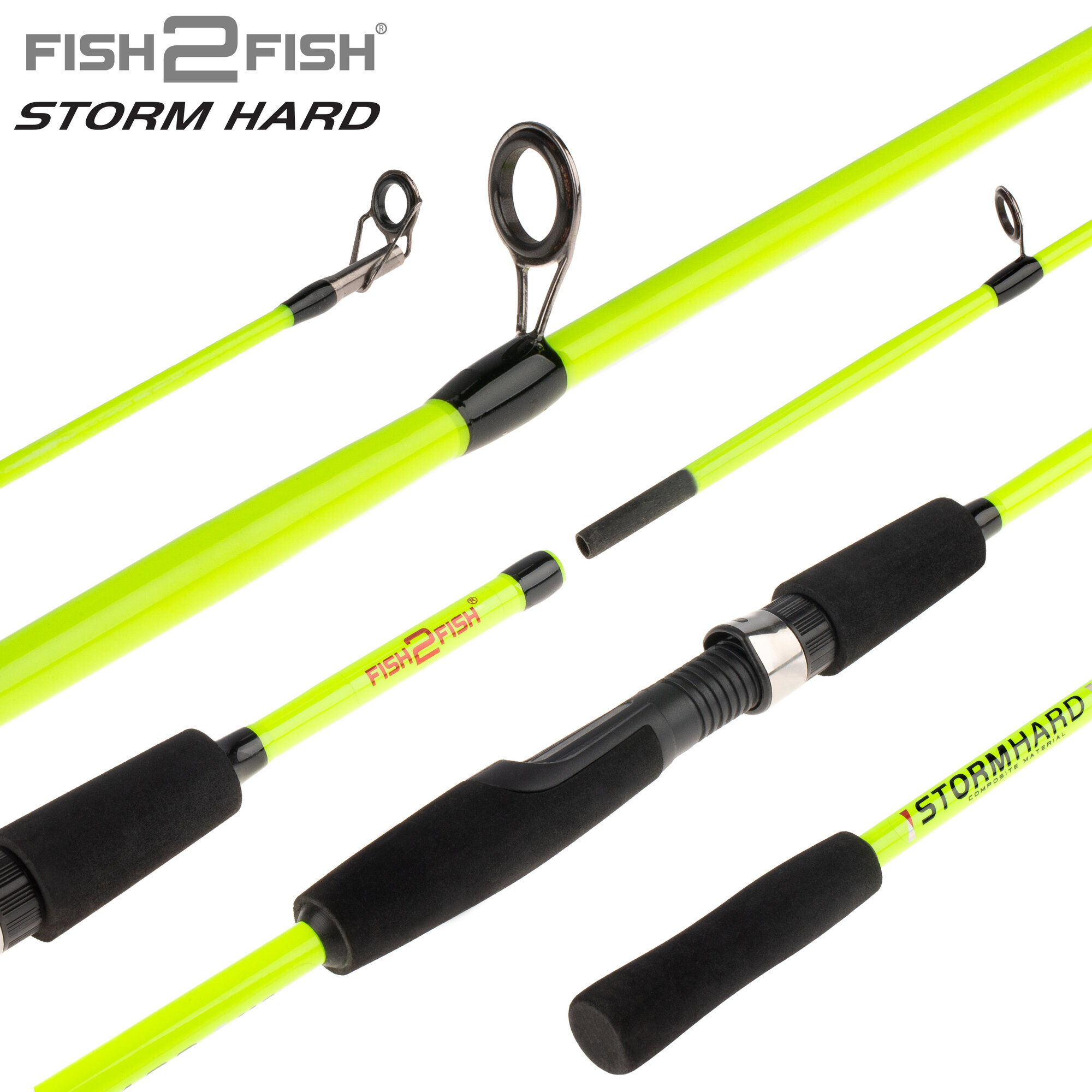 Спиннинг штекерный стекло 2 колена Fish2Fish Storm Hard (50-300) 1,1 м