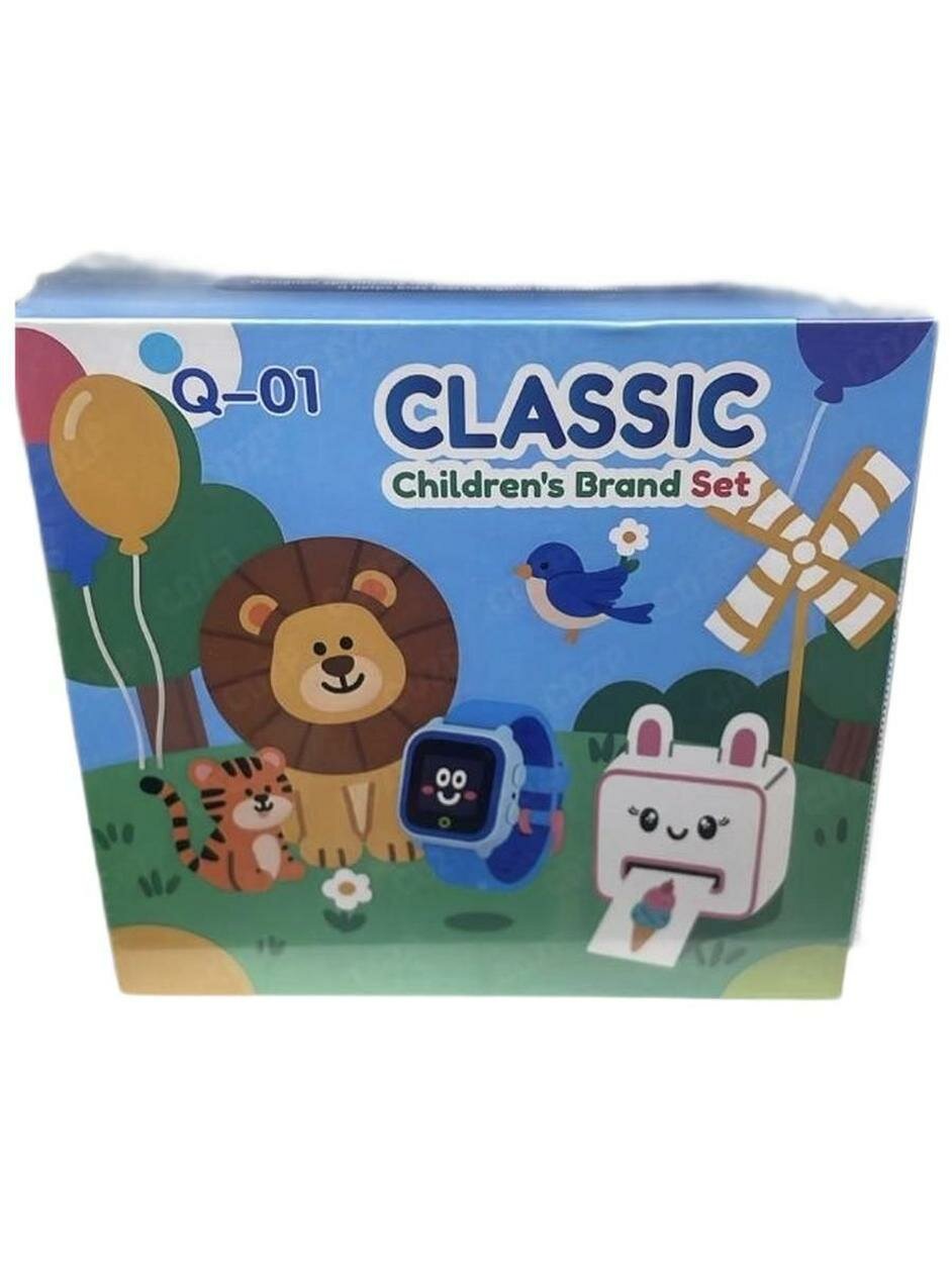 Набор мини-принтер Q-01 и смарт-часы, влагозащита, сенсорное управление