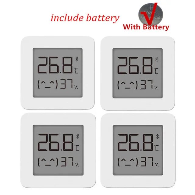 Термогигрометр Xiaomi Mijia LYWSD03MMC, 4шт, Цвет: 4pcs Thermometer 2