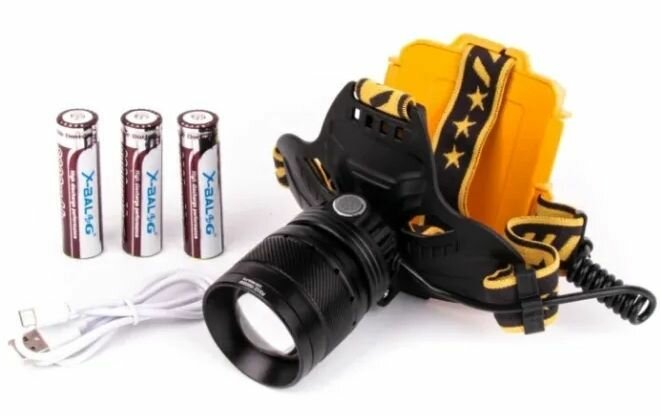 Мощнейший налобный фонарь High Power HeadLamp YYC-W648 P90 6 аккумуляторов