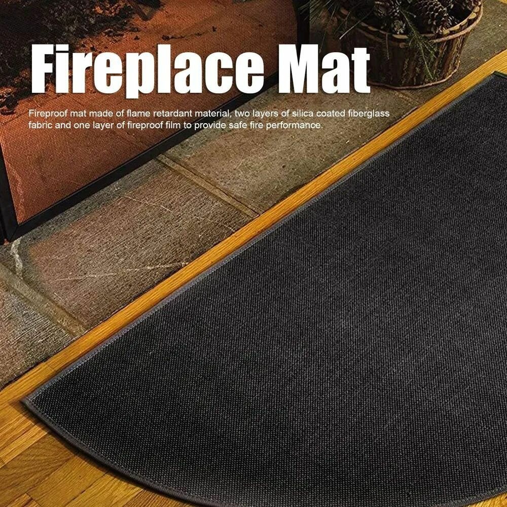 Огнеупорный коврик; 60*80 см; 1 штука; черный