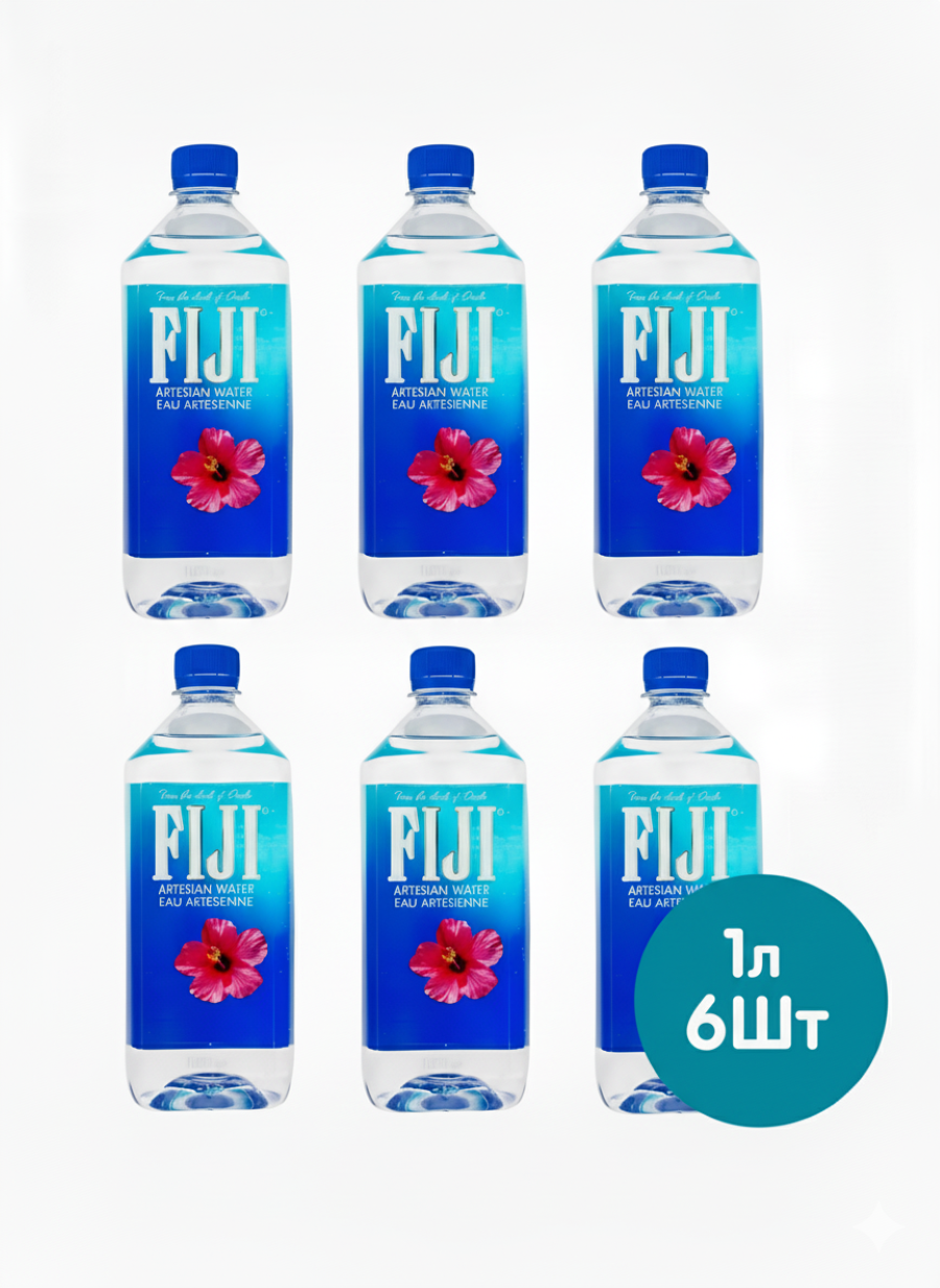 Минеральная вода Fiji, негазированная, слабоминерализованная, 1л, 6 шт