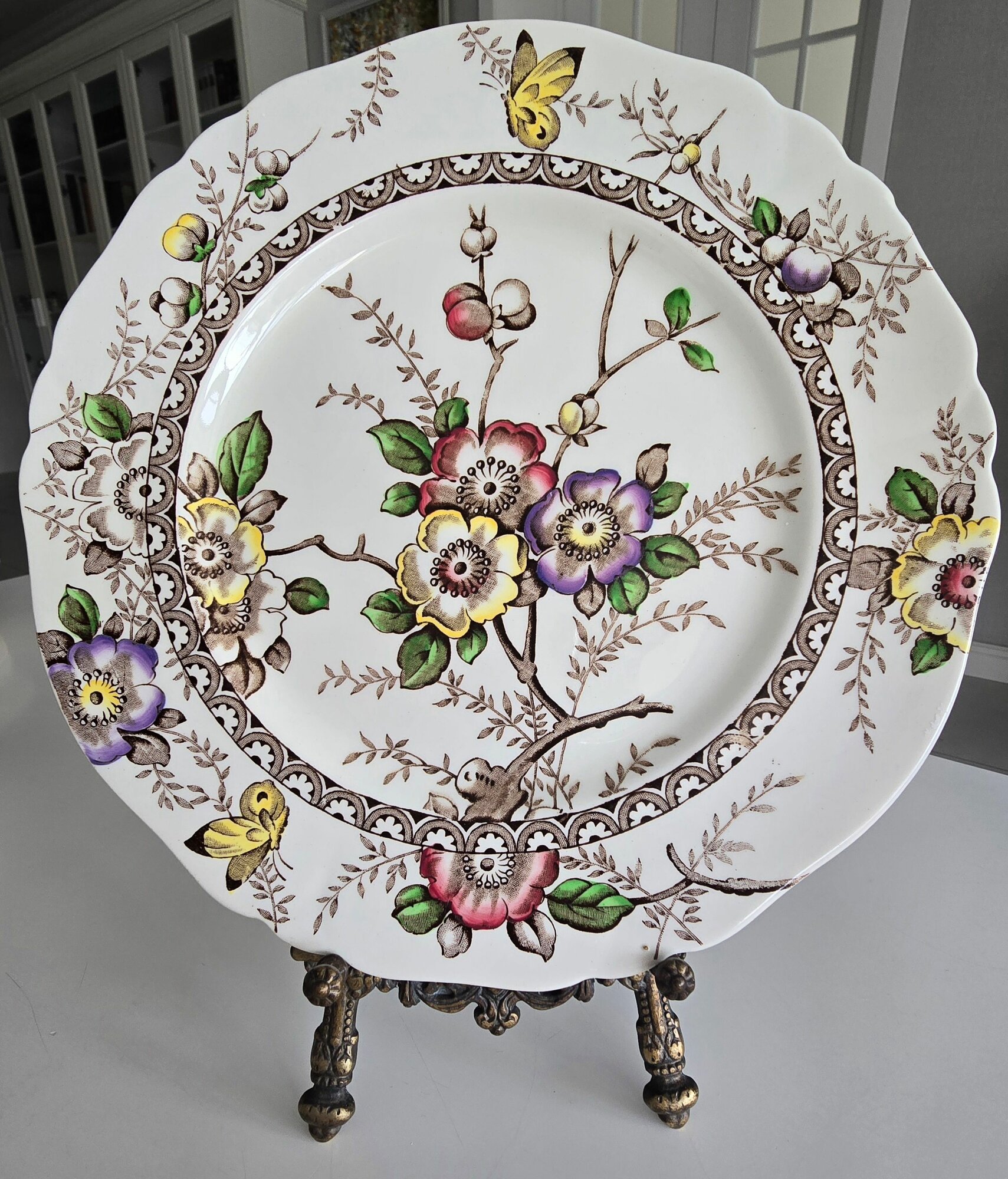 Старинная английская тарелка