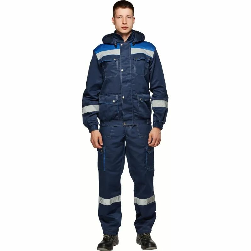 Костюм рабочий летний муж. Антей СОП син/вас (КПК) 56-58 (112-116)/170-176