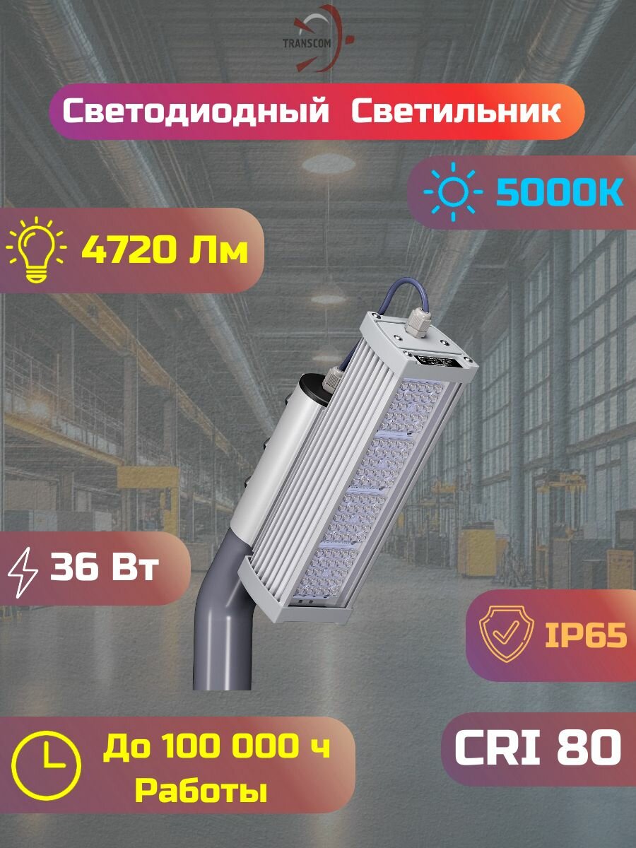 Светодиодный светильник уличный ДиУС ДКУ-40 оптик Ш