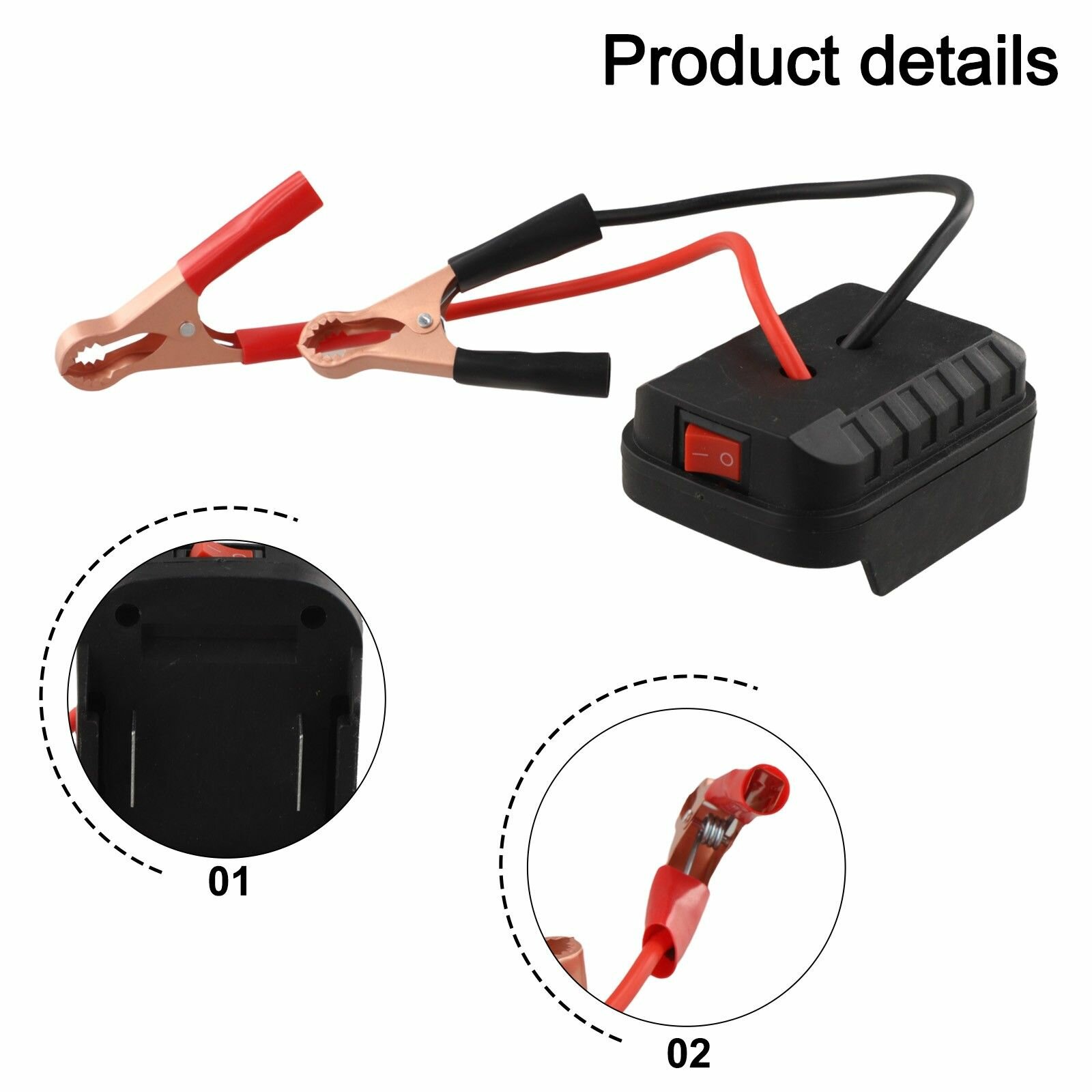 Адаптер для аккумулятора инструмента Jump Starter A3/2106 — питание 12V и два USB, для автомобиля, без аккумулятора