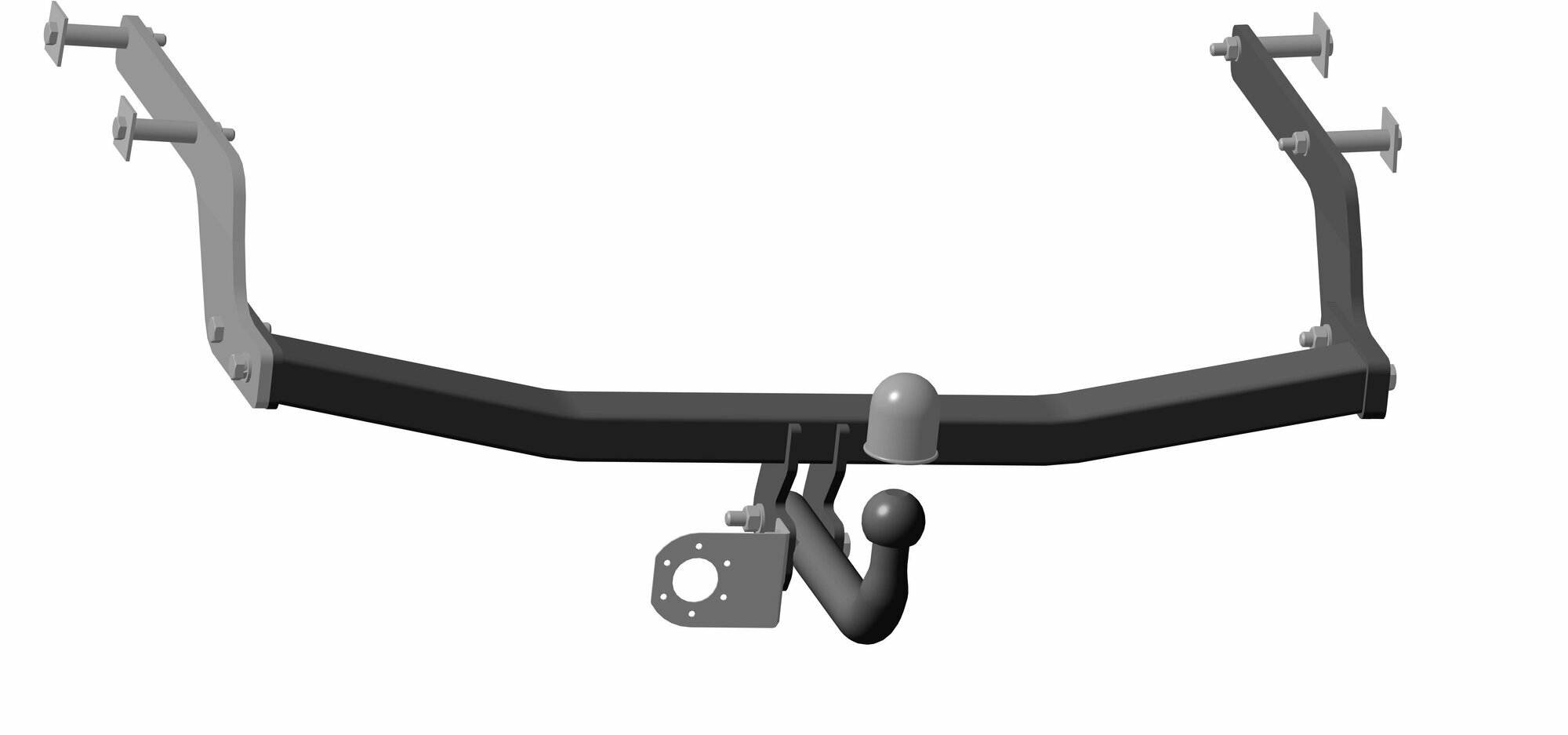 Фаркоп ORIS WESO 1440-A, для Renault Arkana, условно-съемный, для буксировки