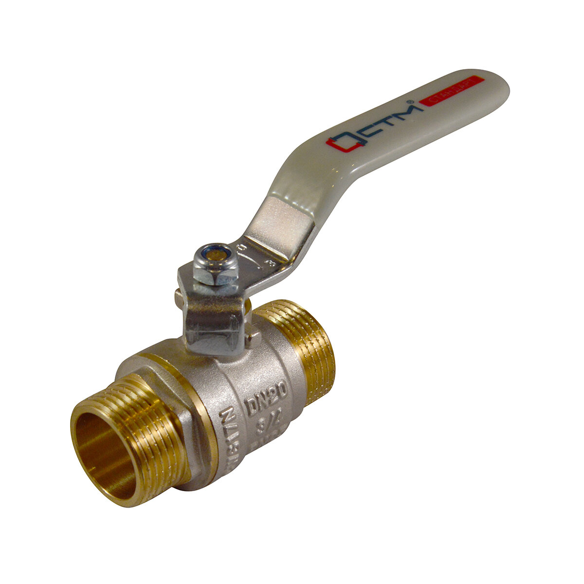 Кран шаровой латунный СТМ Стандарт, 3/4", наружная/наружная резьба, ручка