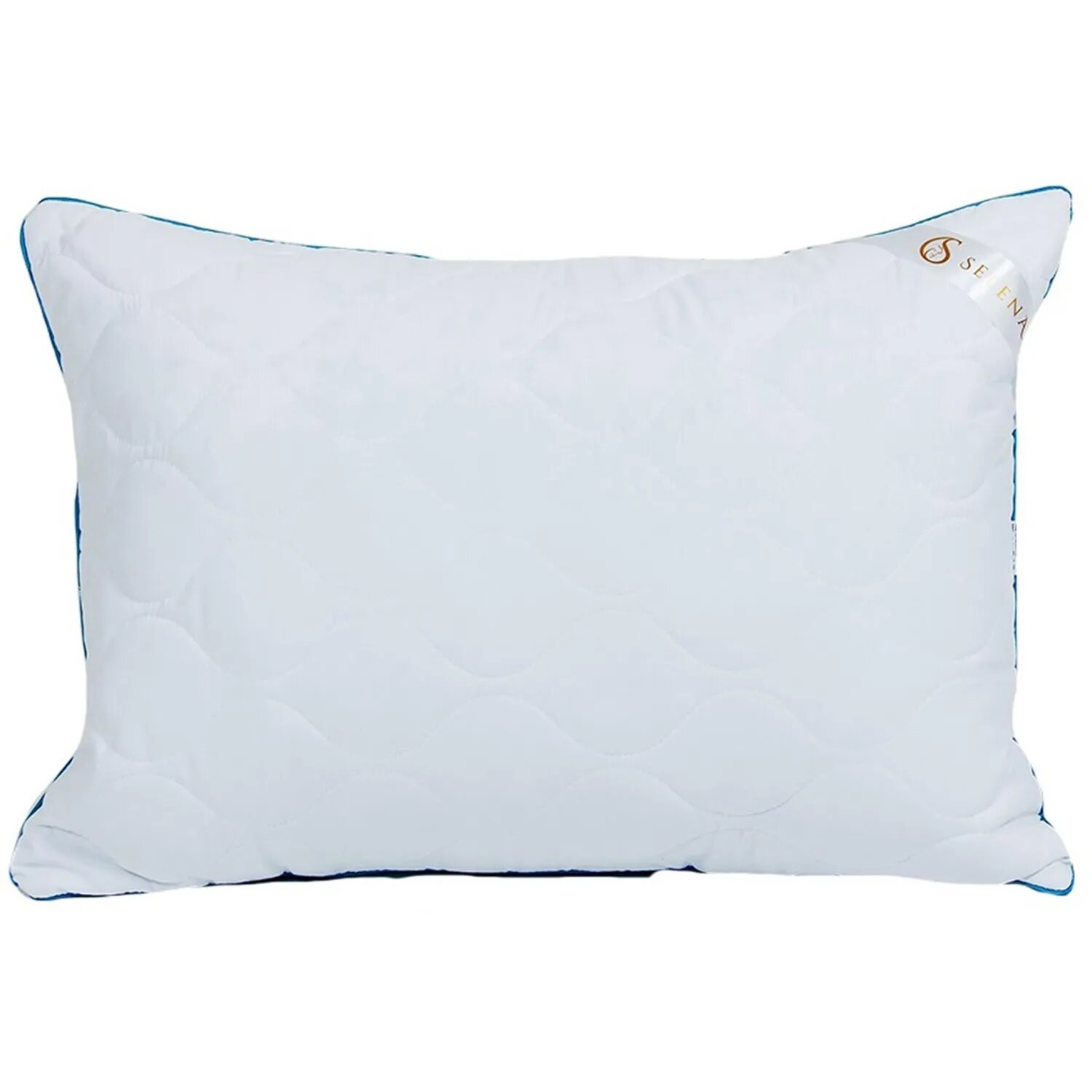 Подушка 50х70 стеганная со съемным чехлом (микрофибра/лебяжий пух), белый