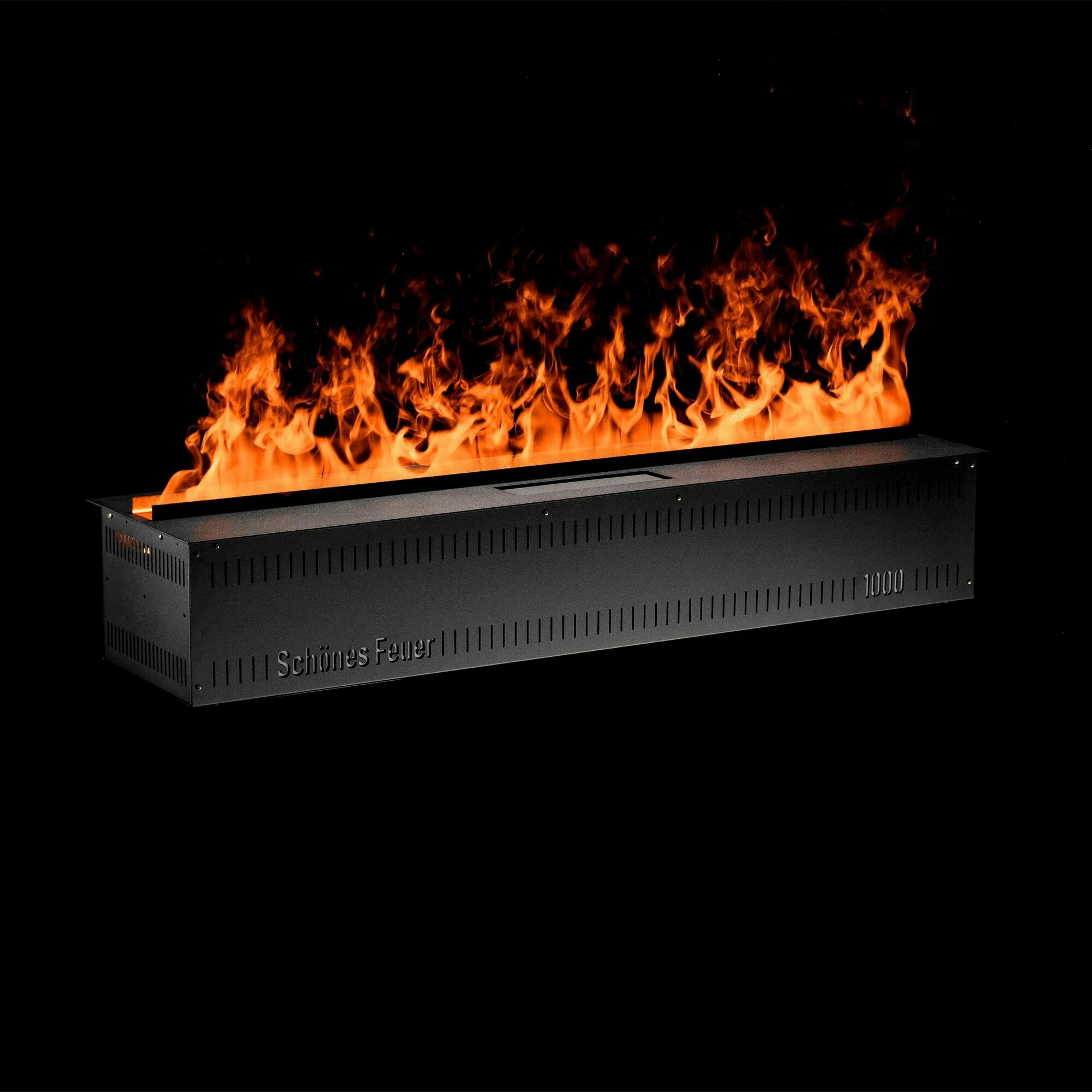 Паровой электрокамин Schones Feuer 3D HotLine 1000 (длина 103 см.) классический цвет пламени с управлением Яндекс Алисой и 3D эффектом "живого пламени" (без стекла)