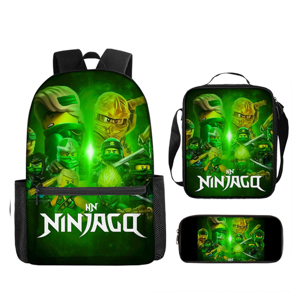 Трансграничный бестселлер: рюкзак Ninjago, школьная сумка Ninjago, рюкзак из мультфильма аниме, сумка через плечо, пенал