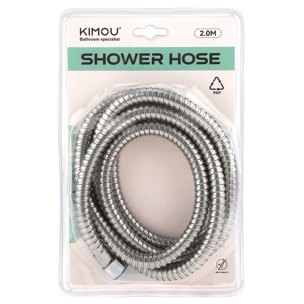 Шланг для душа КНР 2 м, универсальное соединение G1/2", хром (167810)