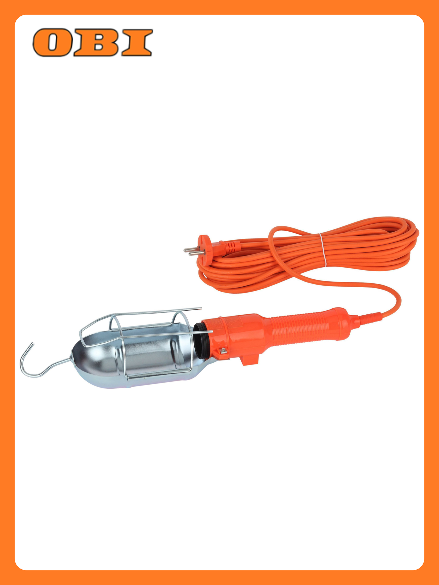 Светильник ЭРА WL-10m, переносной, провод 10м, оранжевый, пластик