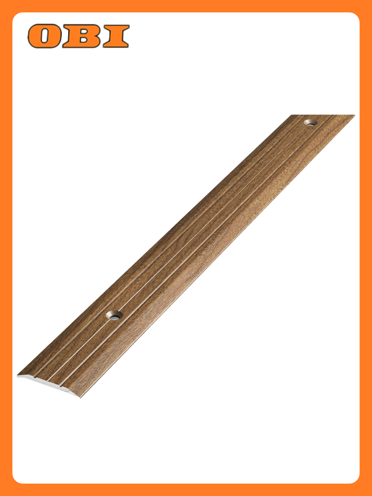 Порог одноуровневый лука ПС 01 Дуб престиж алюминий 900x25 мм