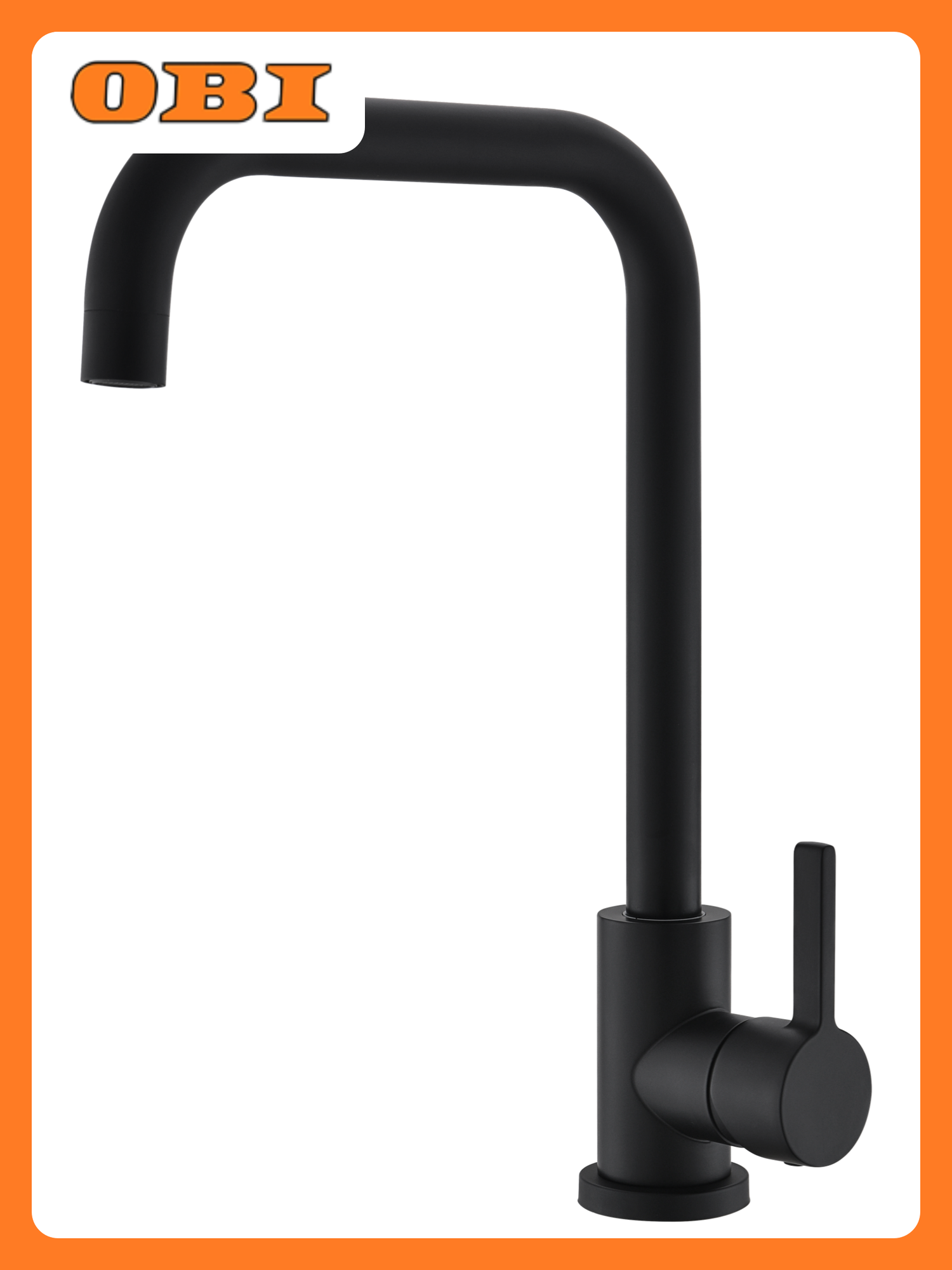 Смеситель для кухни высокий излив DA57B черный, рычажное управление