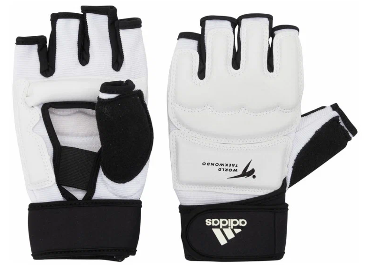 Перчатки для тхэквондо WT Fighter Gloves белые (размер L) арт. adiTFG01
