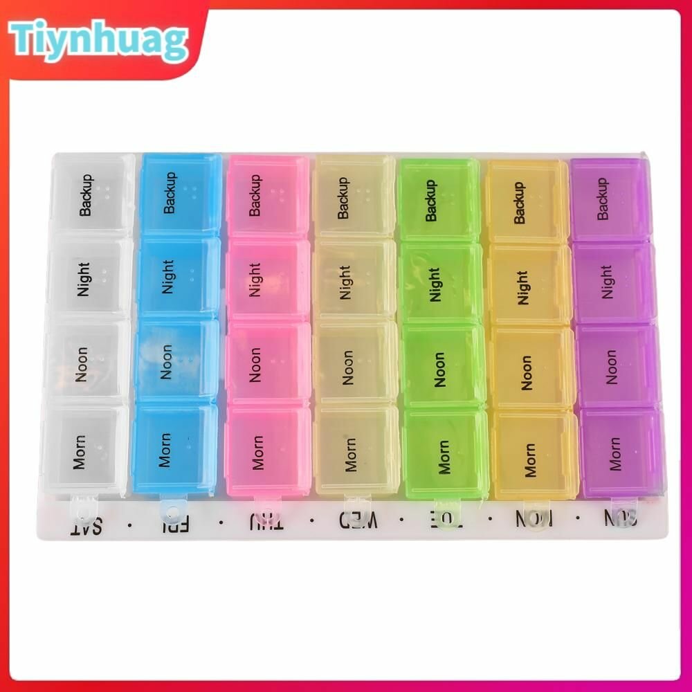 Органайзер для таблеток на неделю, съемный и прозрачный, удобен для хранения