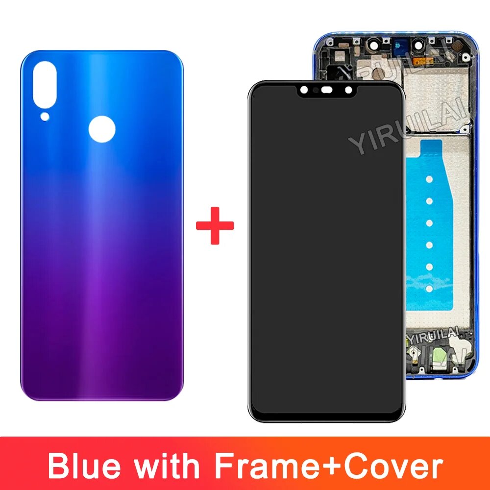 6,3 'для Huawei Nova 3i ЖК-дисплей с сенсорным экраном и дигитайзером в сборе, замена для Huawei P Smart Plus 2018 INE-LX1 LX2 AL00 Blue Frame Cover