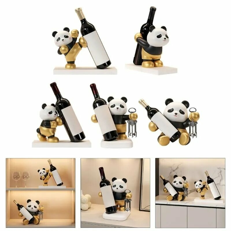 Винный Стеллаж Panda Декоративные Держатели для винных бутылок Для Оформления Кухни И Дома Идеально Подходят любителей вин и Коллекционеров