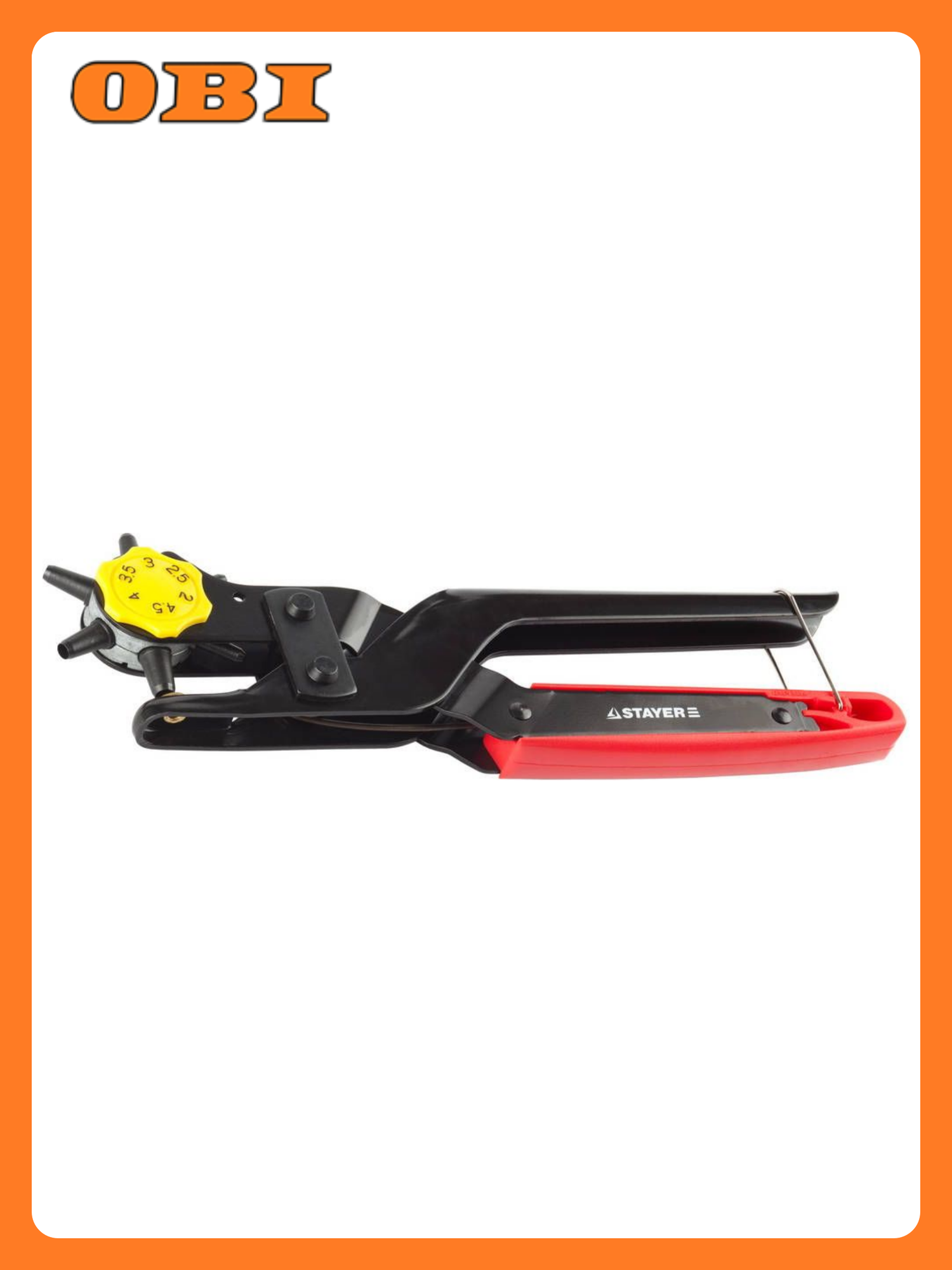 Дырокол STAYER 22943_z01, револьверный, для кожи, 2-4,5 мм, черный