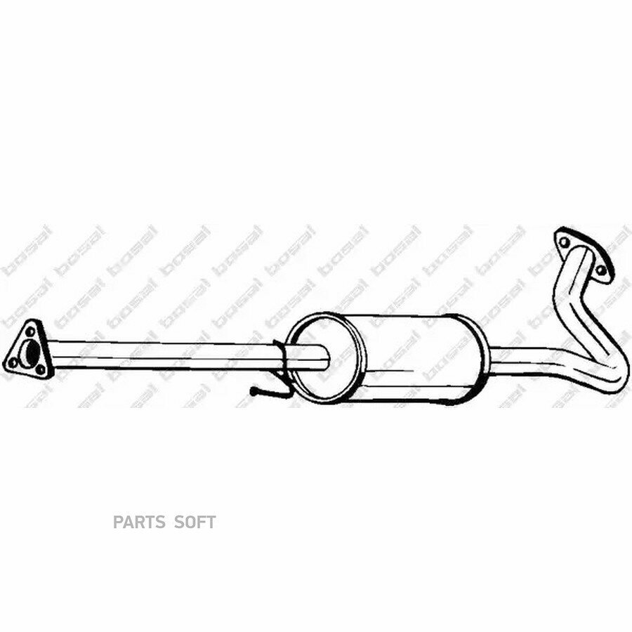Глушитель HONDA HR-V (98-) средняя часть BOSAL от официального дистрибьютора, BOSAL, артикул 278127