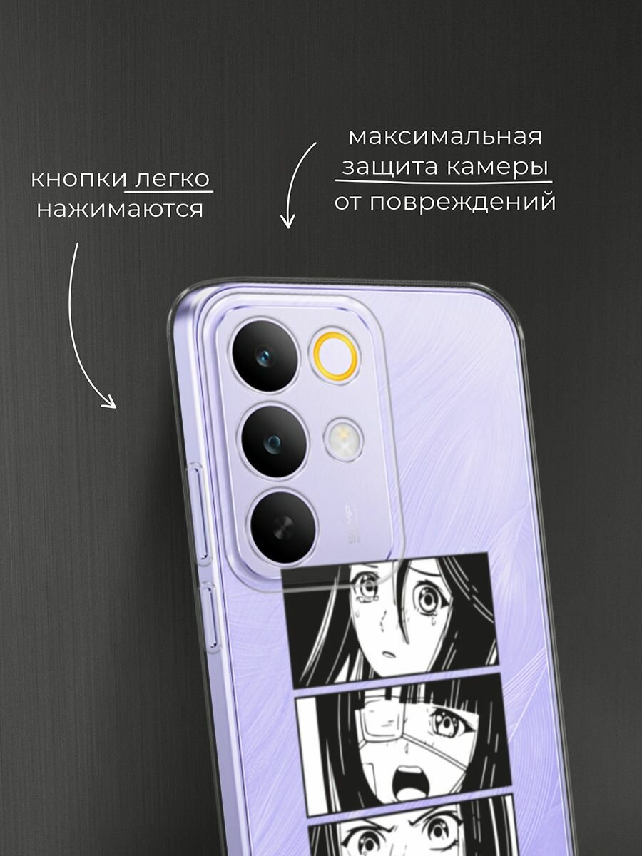 Чехол на Realme C85 Pro / Реалми C85 Про с принтом Tokyo girls, прозрачный — фото 1