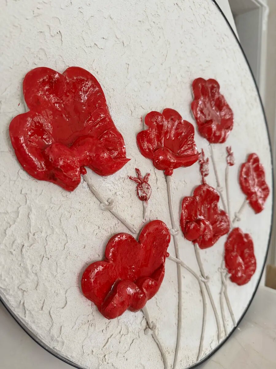 Картина круглая текстурная