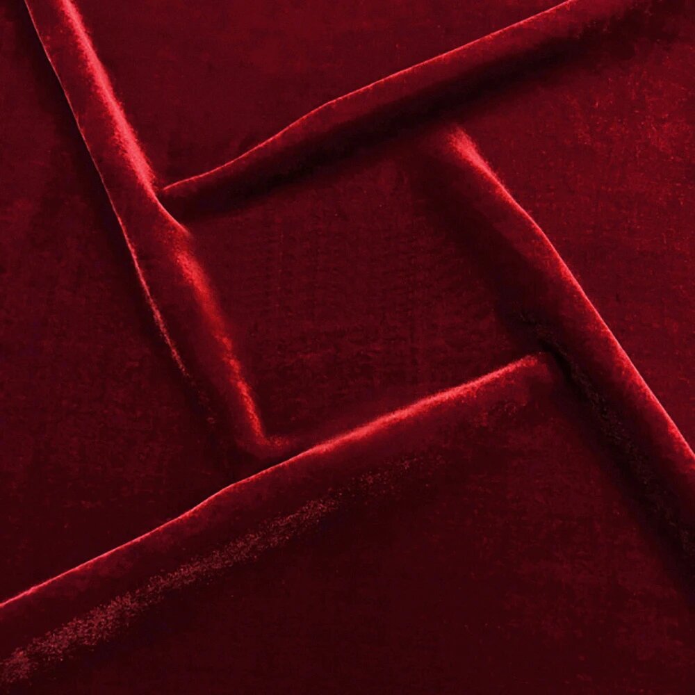 CISULI Шелковый бархат 40 мам бежевый/коричневый Бордовый, Price for 0.5 meter, YY53