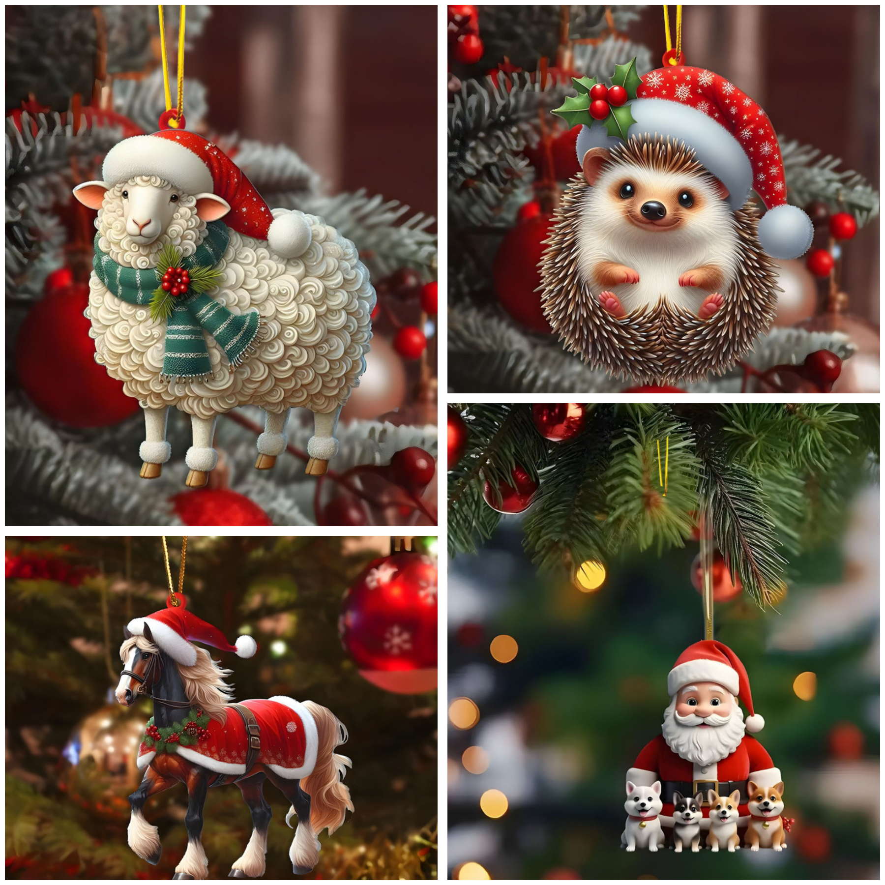 Christmas Tree Toy, цвет 1，4pcs.