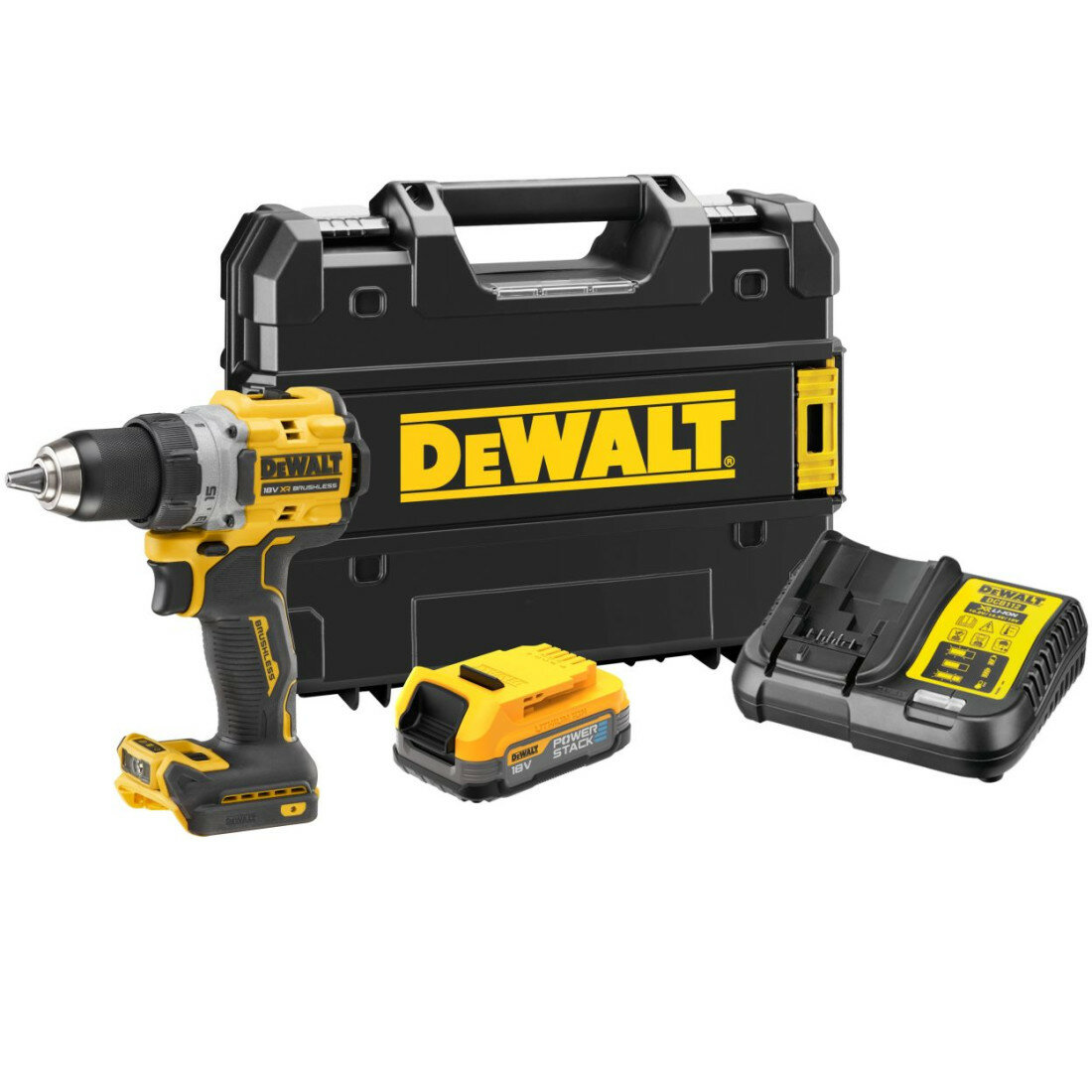 Дрель-шуруповерт DeWalt DCD800E1T (с 1-им АКБ 1.7 Ач, кейс), 2000 об/мин, 90 Н·м