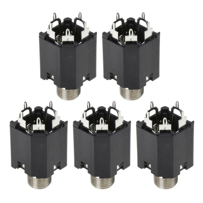 5 разъемов для аудио- и видеосъемки PJ612 6.35, 5-контактный встроенный штекер-1 комплект