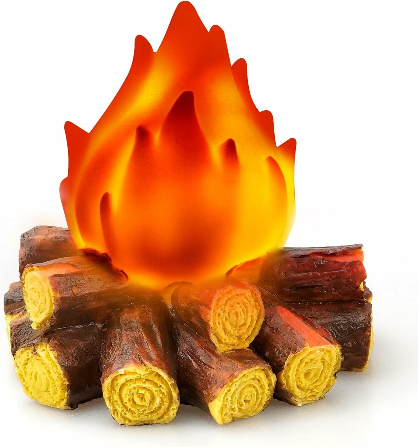 DINGXIAN 3D LED имитация костра с реалистичными поленьями, светильник-ночник с безопасным пламенем на батарейках, праздничный декор для Хэллоуина и Рождества