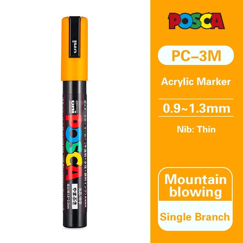 Uni Posca PC-3M, тонкий маркер, цвет Mountain blowi