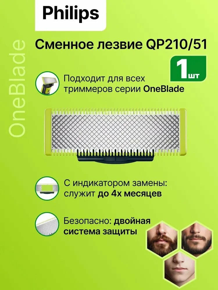 Заменить головку электрической бритвы для OneBlade QP2527 QP2530 QP2532 QP2533 QP2620 QP2630 QP6510 QP6520