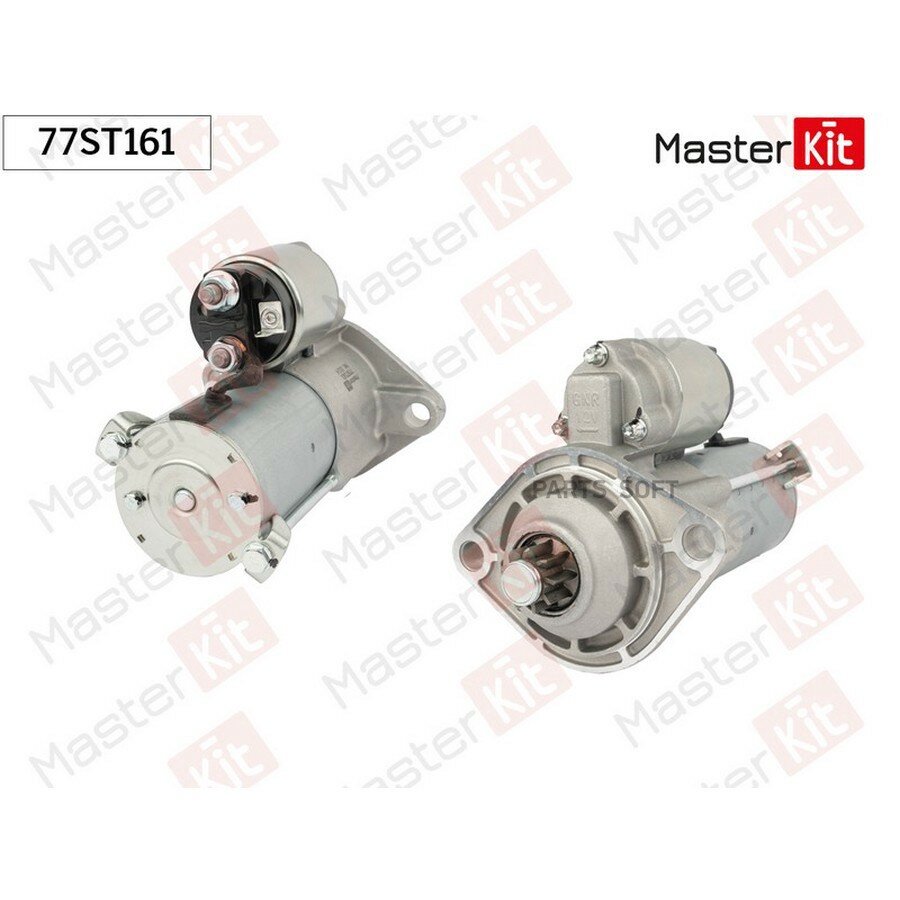 77ST161 Стартер\ Chery QQ6/JAGGI 2006 - 2013 (1.3kw) от официального дистрибьютора, MASTERKIT, артикул 77ST161