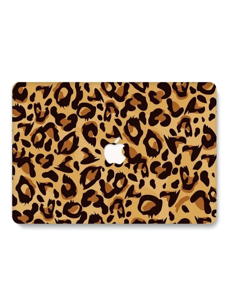 Чехол для макбук air 13.6 M2 M3 M4 / Macbook 2022 2024 2025 леопардовый принт