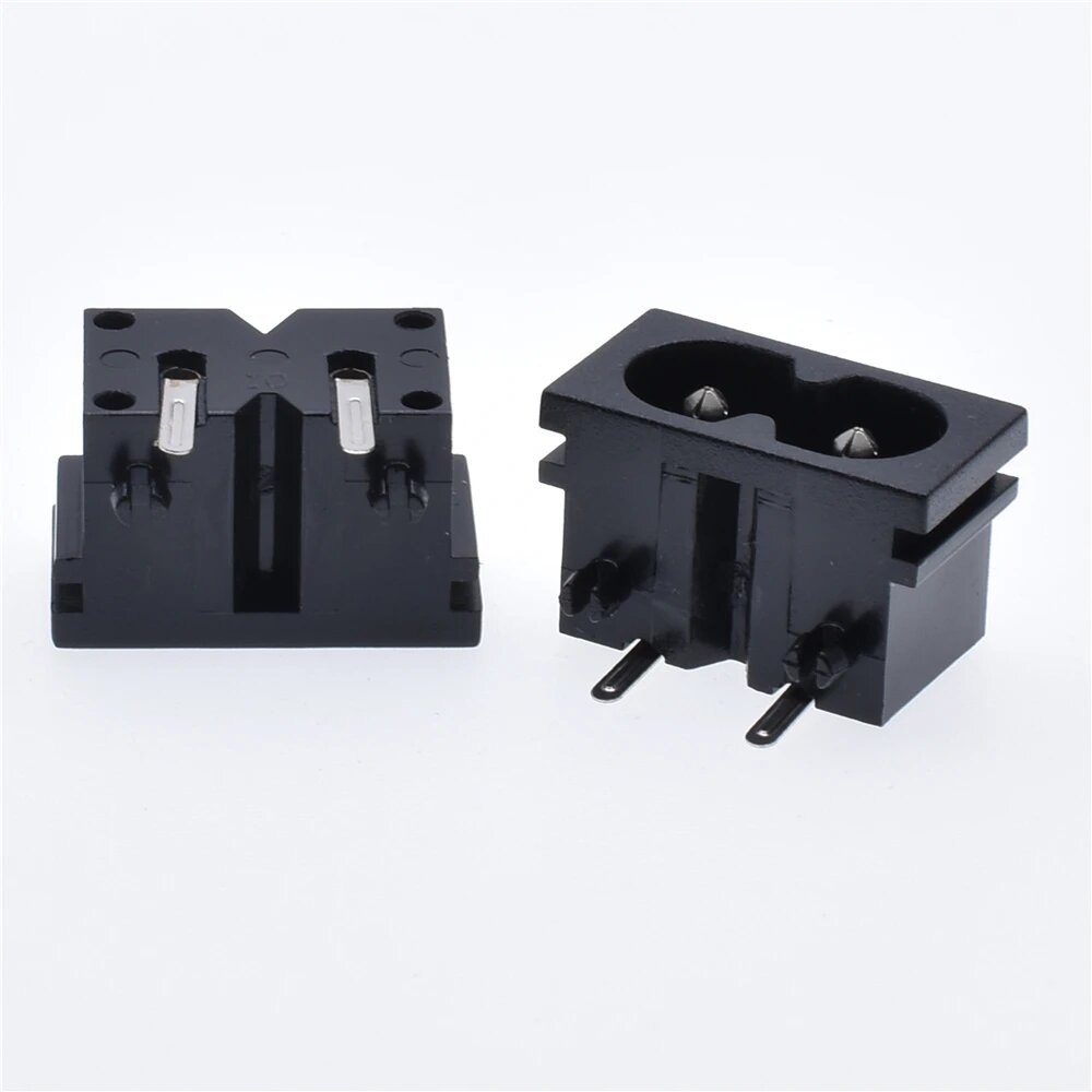 Черный с разъемом «папа» IEC320 C8 Мощность Разъем AC 250V 2.5A под прямым углом Мощность разъем все меди CE FCC сертификации 180F02