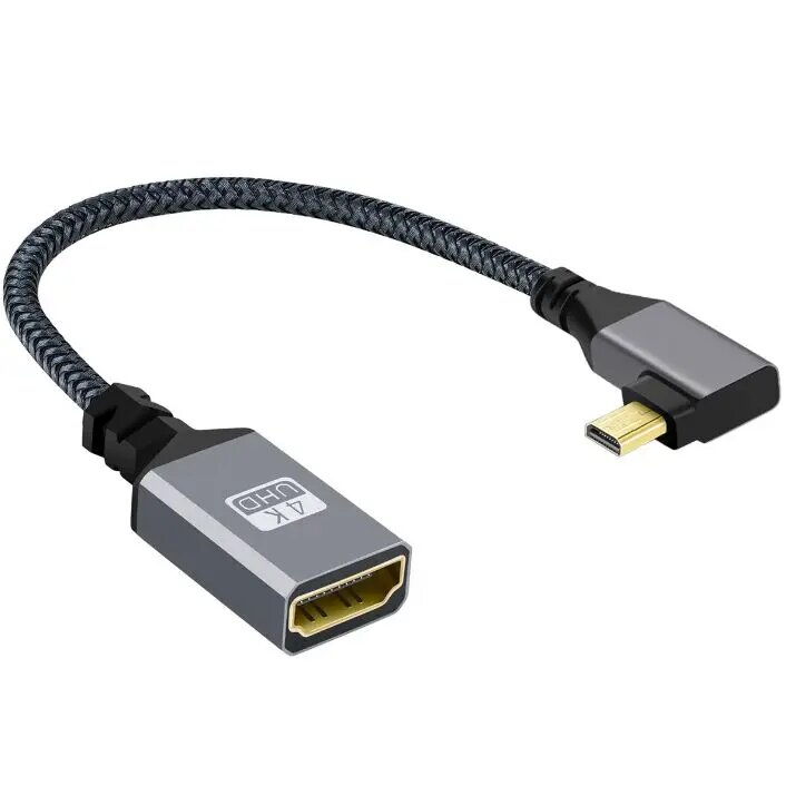 Great-Q Угловой HDMI-Micro Mini HDMI кабель 0.2 м micro right