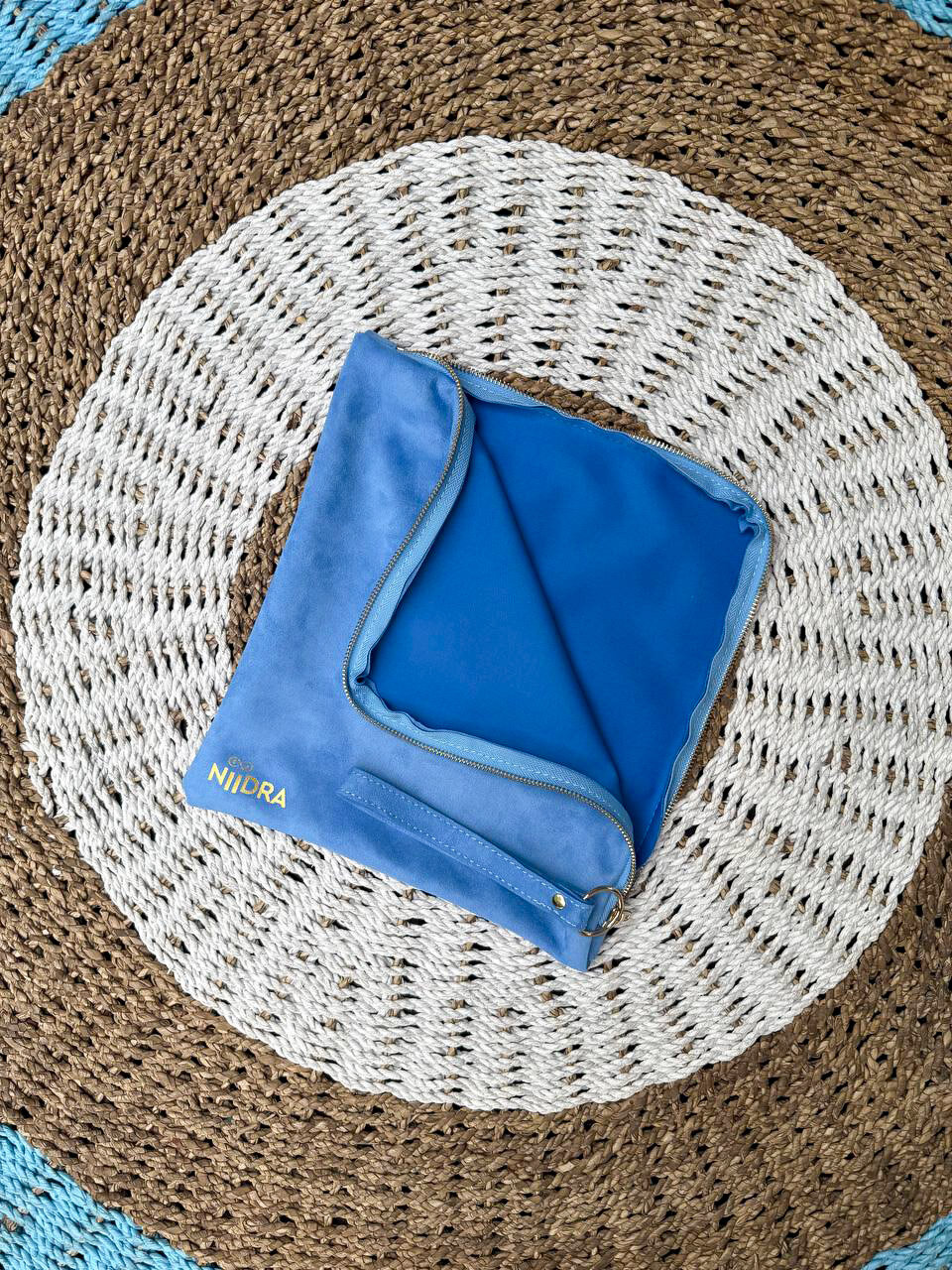 Чехол для коврика 1 мм NiiDRA, цвет голубой, материал - микрофибра, размер 27*31 см