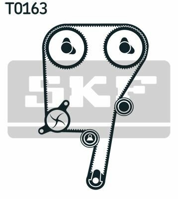 Ремкомплект ГРМ Ремень+2Ролика SKF VKMA06038