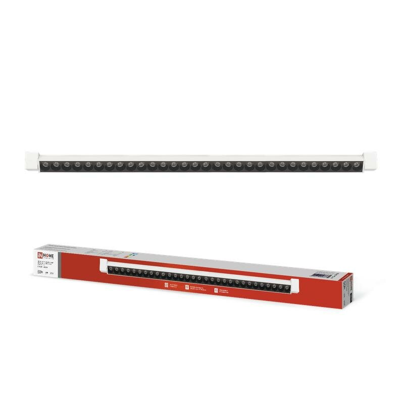 Светильник светодиодный трековый TOP-LINE LTR-02R-TL 50Вт 4000К IP40 5000лм 870мм 24град. линейный поворотн. бел. IN HOME 4690612045863