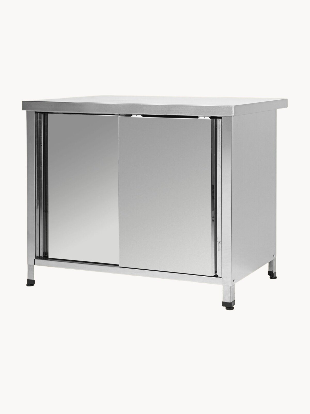 Стол-тумба / купе 100х60 "Home" - для дачи, теплиц, дома, мастерской. Прочный и надежный из нержавеющей стали, металлический